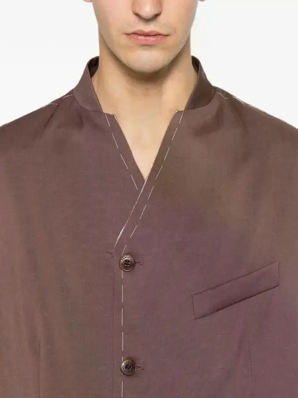 COSTUMEIN Sleeveless Gilet With Contrast Stitching