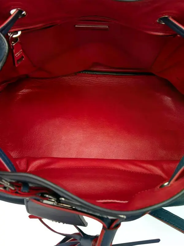 Prada Soft Calf Tassel Convertible Drawstring Bucket Bag Satchel