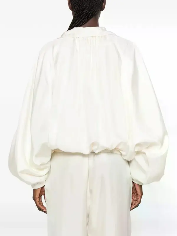 RÓHE Silk Blouson Jacket - Neutrals