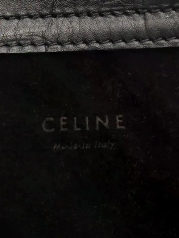 Celine Crocodile-embossed Leather Phantom Luggage Tote Bag - Black