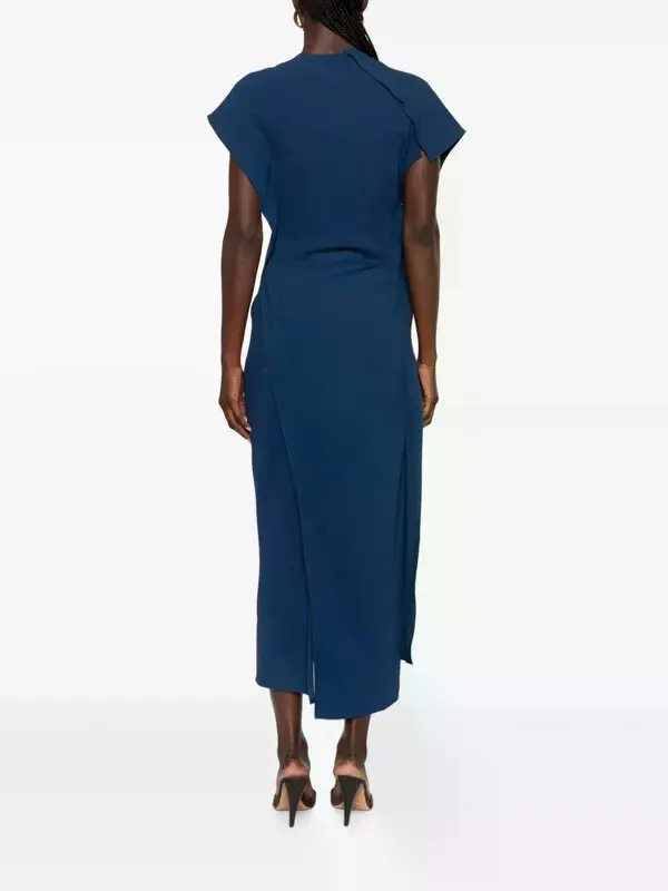 Victoria Beckham Draped Detail Midi Dress