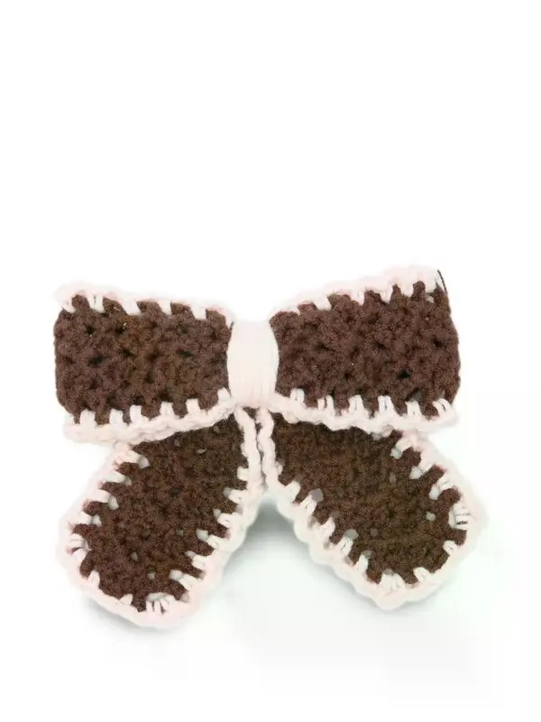 Stine Goya Crochet Bow Hair Clip - Brown