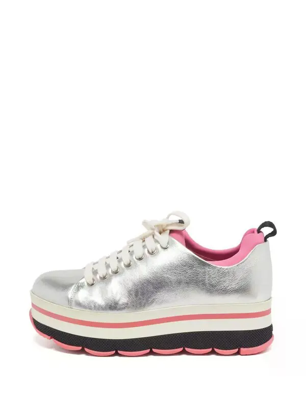 Prada Linea Platform Sneakers - Silver