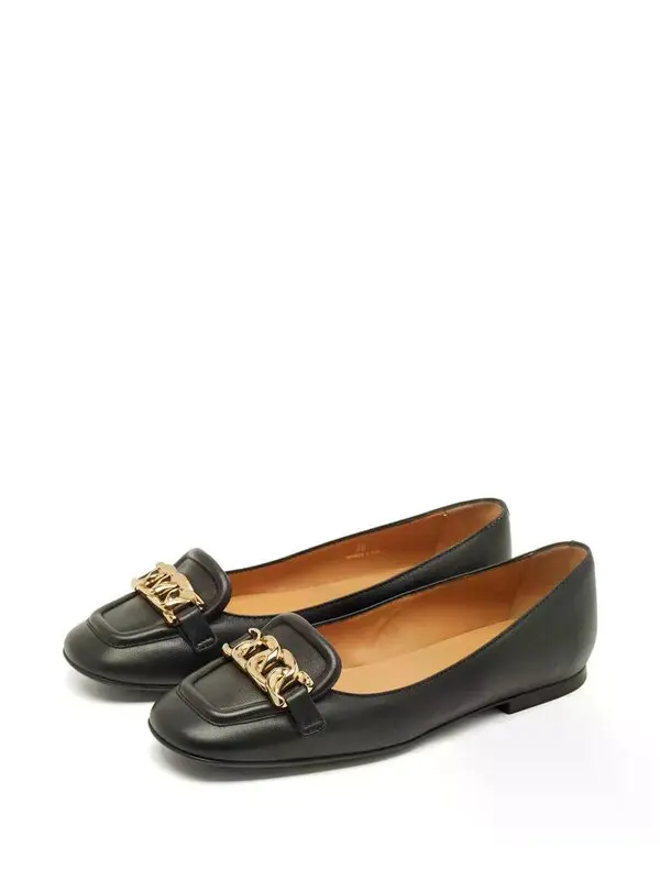 TOD'S Chain-link Leather Ballet Flats