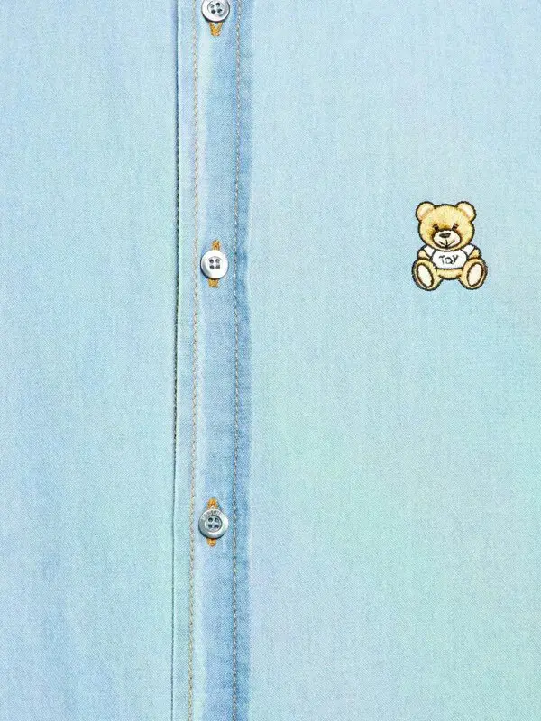 Moschino Teddy-patch Chambray Shirt