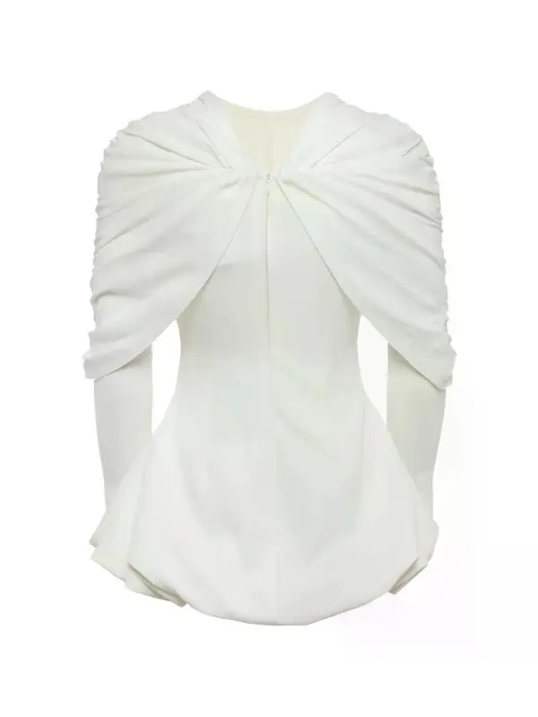 CHATS BY C.DAM Draped Bubble-hem Mini Dress