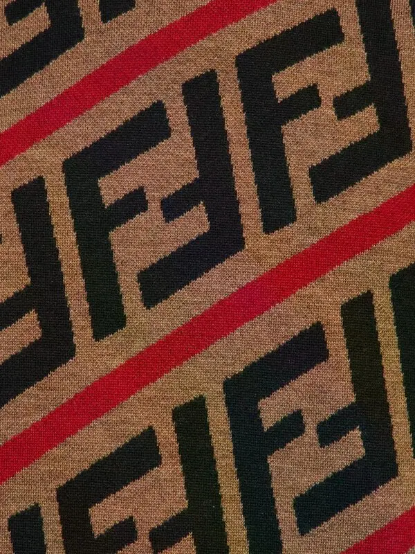 Fendi Ff Logo Diagonal Stripe Sweater