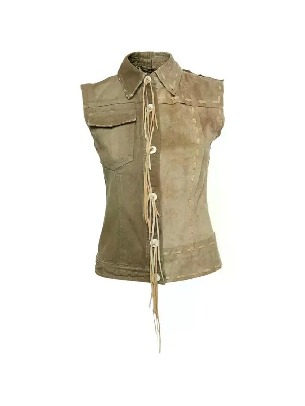 Dolce & Gabbana Sleeveless Fringe Vest