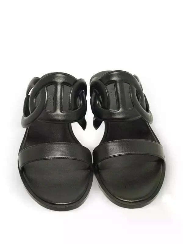 Hermès Leather Sandals - Black