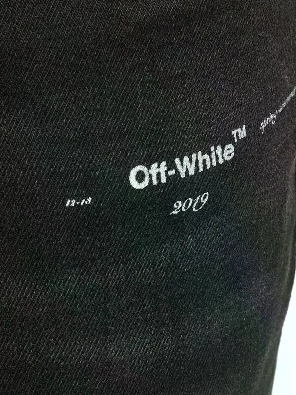 Off-White Logo Detail Slim Cut Jeans