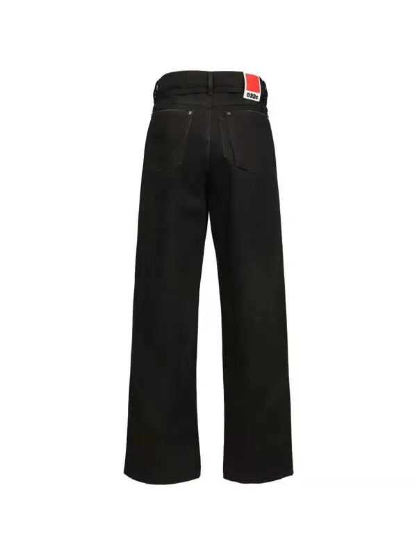 032C Wash Belted Straight Leg Jeans
