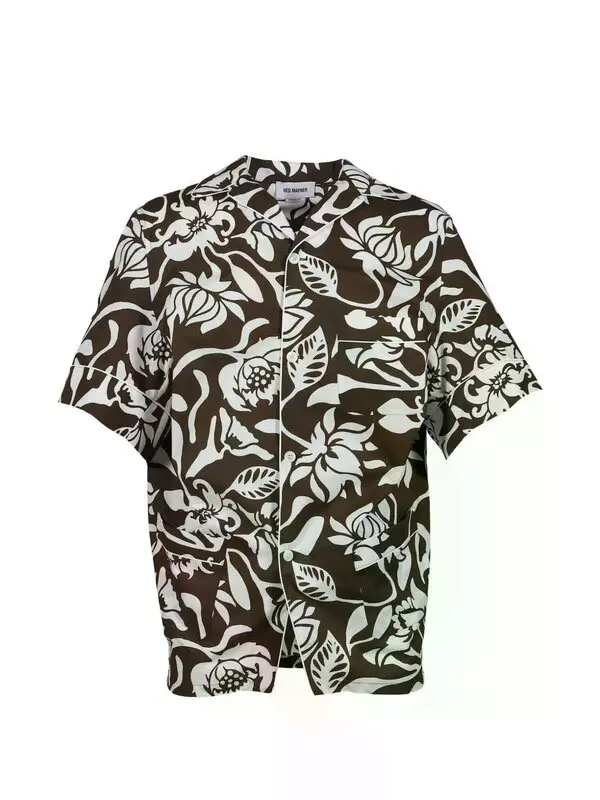 HED MAYNER Floral Shirt - Brown