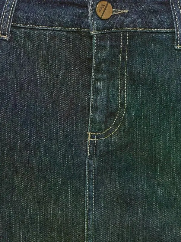 Gucci Logo-patch Denim Mini Skirt