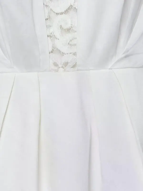 Maje Lace Insert Short-sleeved Dress