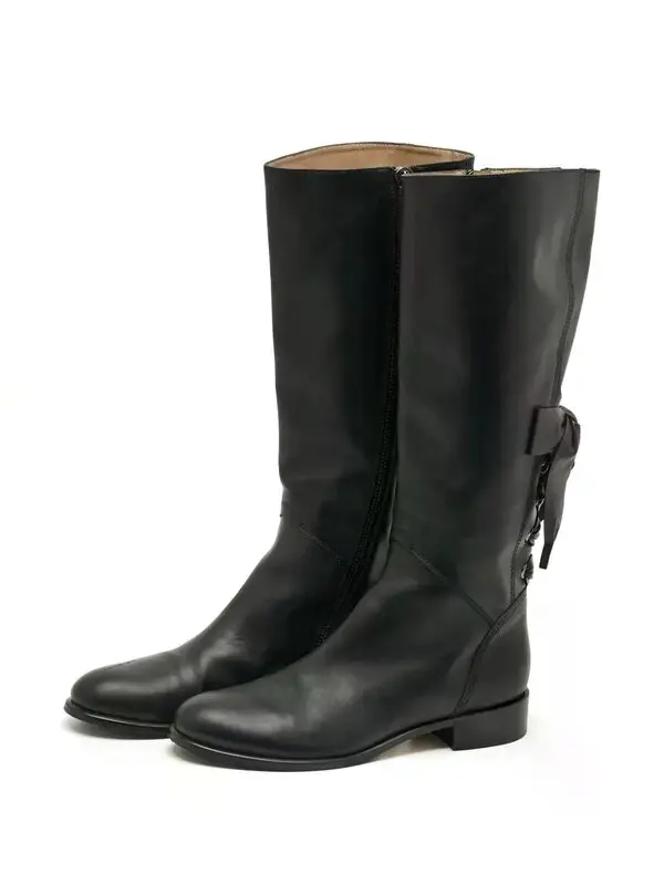 Valentino Garavani Leather Knee-high Boots - Black