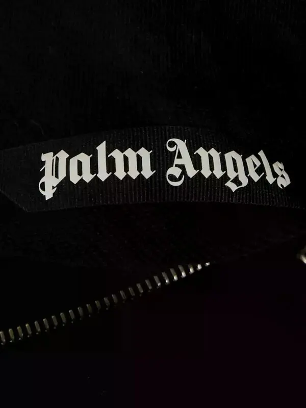 Palm Angels Logo-embroidered Half-zip Long Sleeve Sweater
