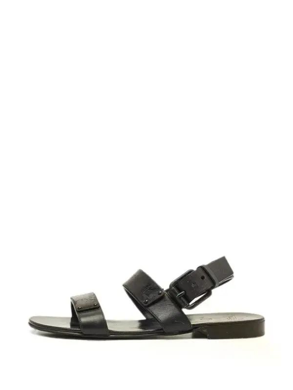 GIUSEPPE ZANOTTI Calf Leather Buckle-fastening Slingback Sandals