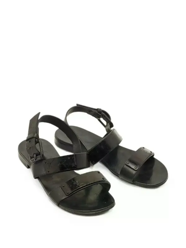 GIUSEPPE ZANOTTI Calf Leather Buckle-fastening Slingback Sandals
