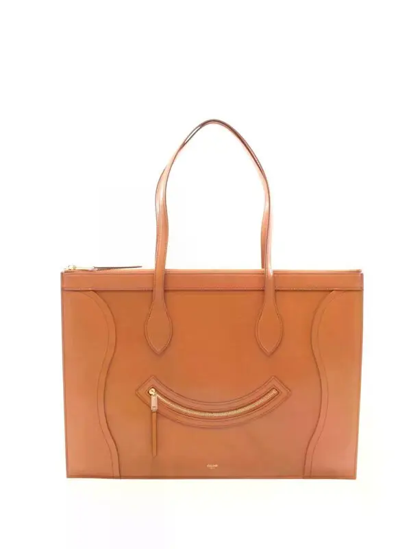 Celine Smooth Calfskin Flat Cabas Luggage Handbag - Brown