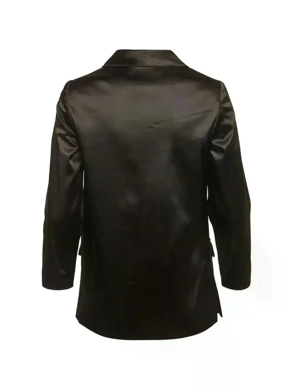 Dolce & Gabbana Satin Jacket With Leopard Lining - Black