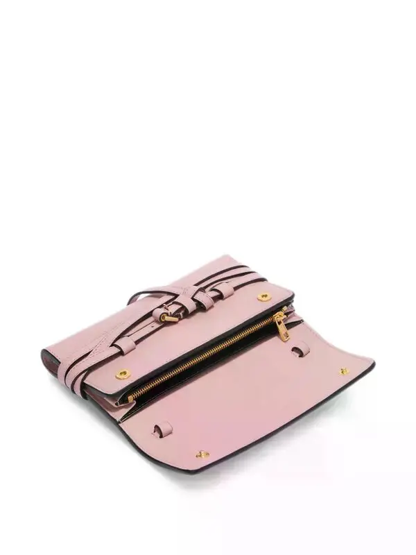 Moschino Buckled-detail Leather Wallet - Pink