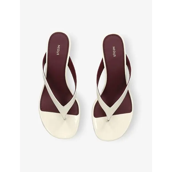 NEOUS Tercus Leather Wedge Sandals - Bone