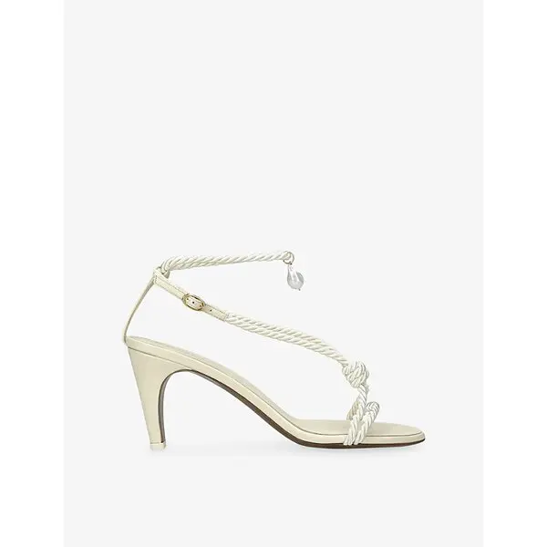 NEOUS Garnet Rope Leather Heeled Sandals - Bone