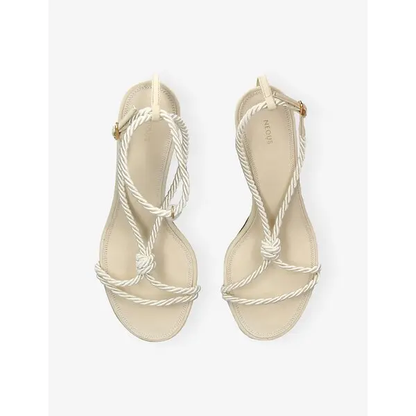 NEOUS Garnet Rope Leather Heeled Sandals - Bone