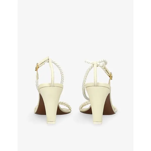 NEOUS Garnet Rope Leather Heeled Sandals - Bone