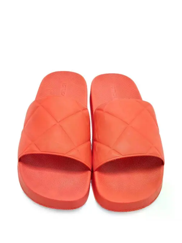 Bottega Veneta Quilted Slides - Red