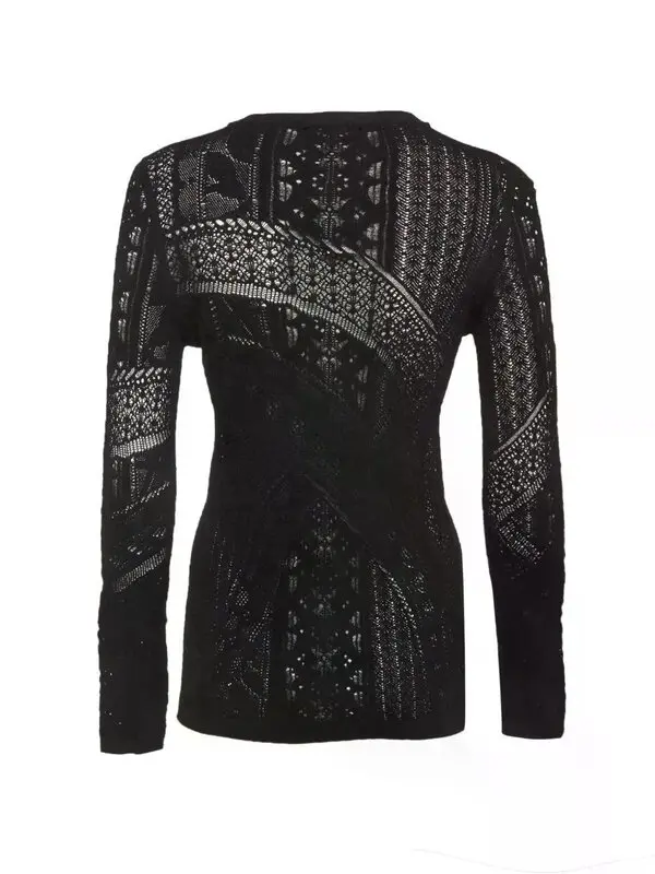 Roberto Cavalli Patterned Knit Long-sleeve Jersey
