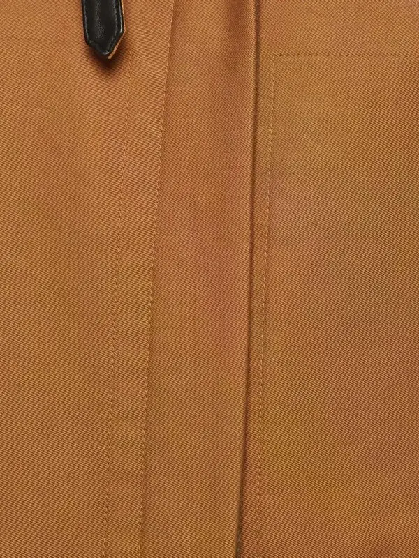 Hermès Belted Fur-collar Jacket