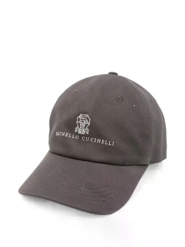 Brunello Cucinelli Embroidered Logo Baseball Cap - Grey