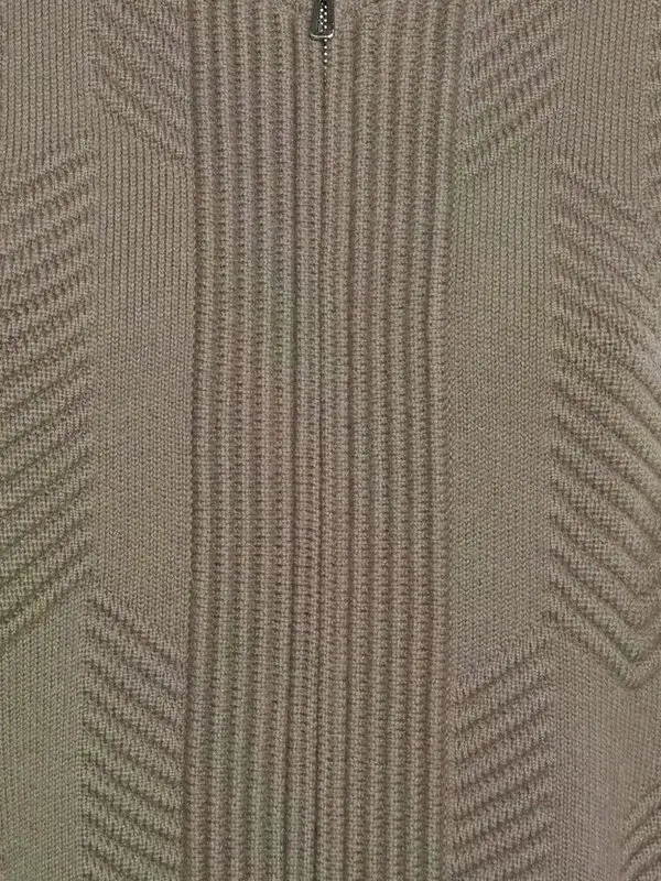 Hermès Virgin Wool H Pattern Zip-up Coat