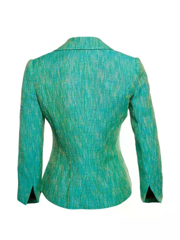 Dolce & Gabbana Single-breasted Textured Blazer With Floral Lining