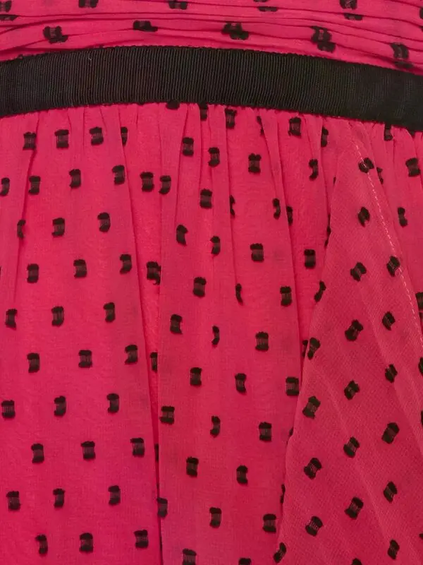 SELF-PORTRAIT Polka Dot Asymmetrical Dress