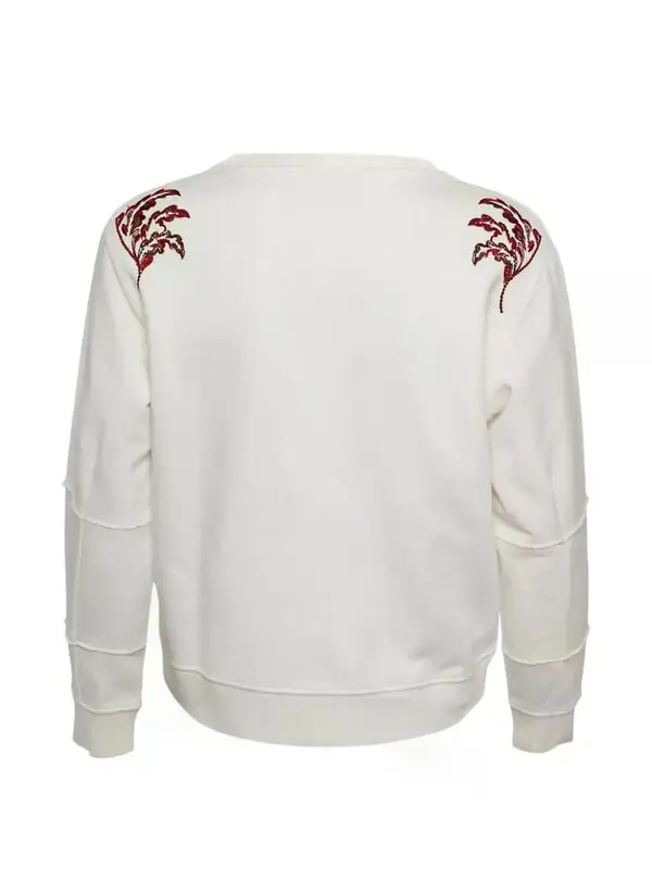 Alexander McQueen Floral Embroidered Cotton Sweatshirt