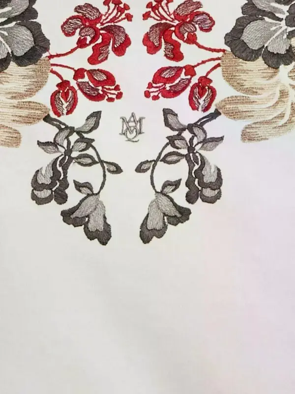 Alexander McQueen Floral Embroidered Cotton Sweatshirt