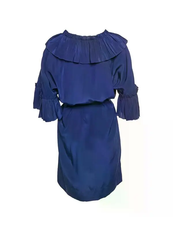 Stella McCartney Ruffled Belted Mini Dress - Blue