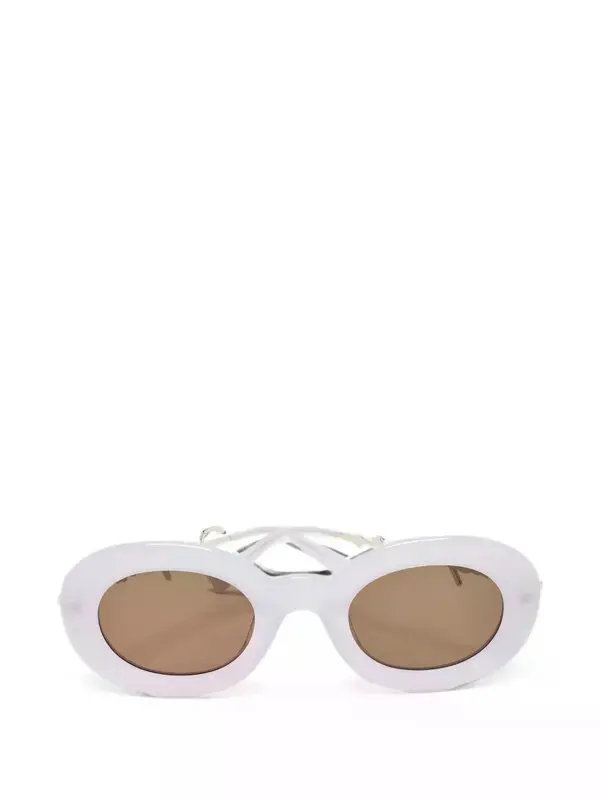 Jacquemus Les Lunettes Pralu Oval Sunglasses - Purple