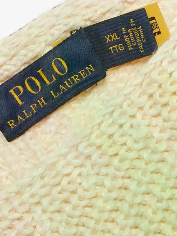 Polo Ralph Lauren Cream V-neck Long Sleeve Sweater