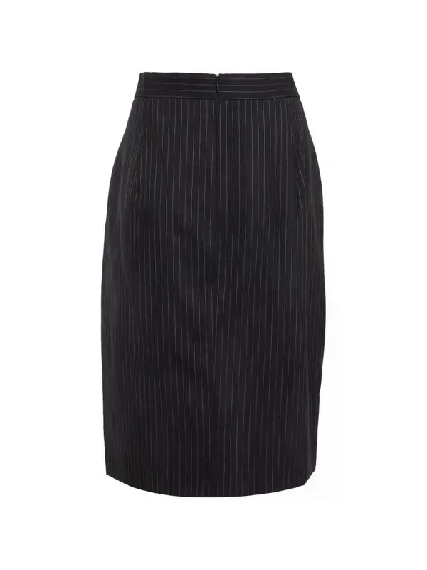 Max Mara Wool Pinstriped Pencil Skirt