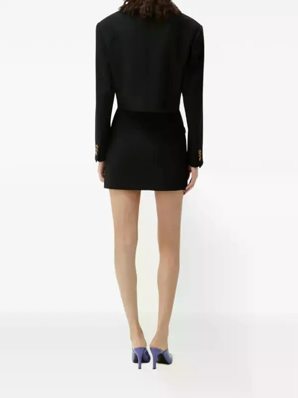 Versace Wool Mini Skirt With Medusa Hardware