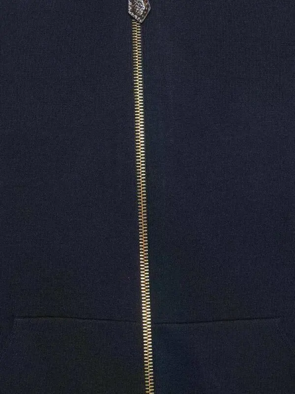 LOUIS VUITTON Cashmere Zip-up Jacket With Side Stripe Detail