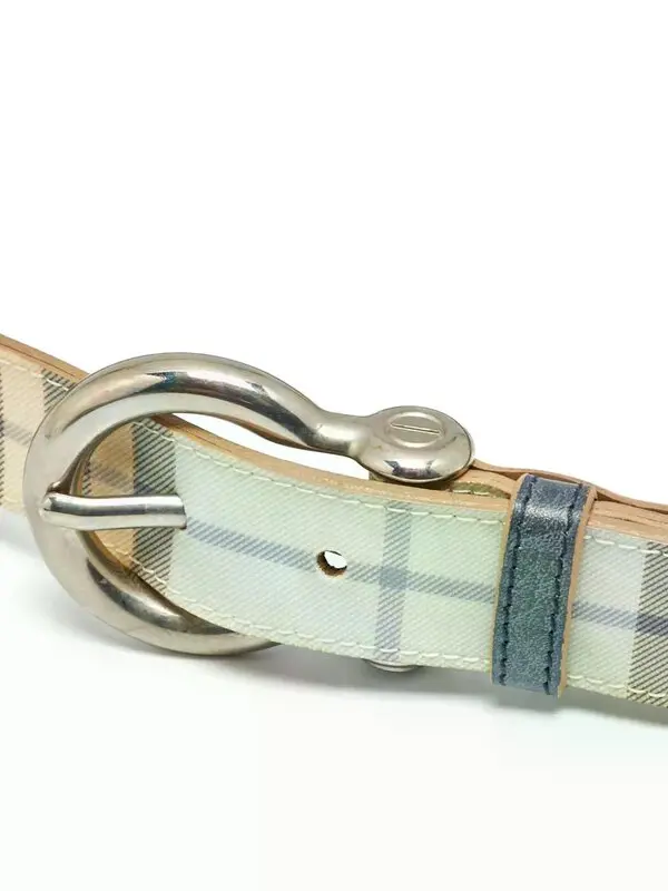 Burberry House Check Leather Belt - Grey