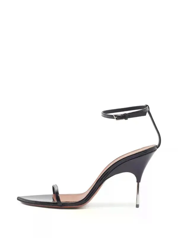 Amina Muaddi Bruna Heeled Sandals - Black