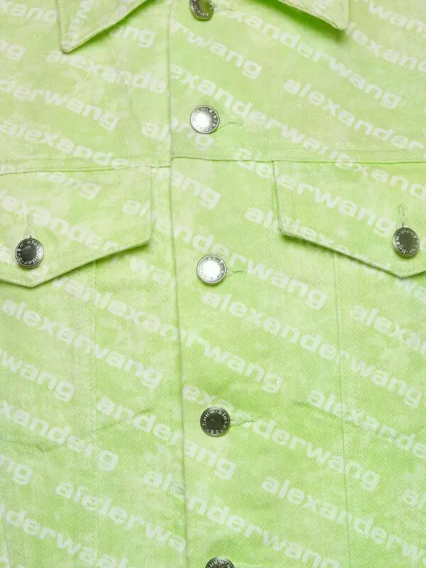 Alexander Wang Monogram Denim Jacket - Green