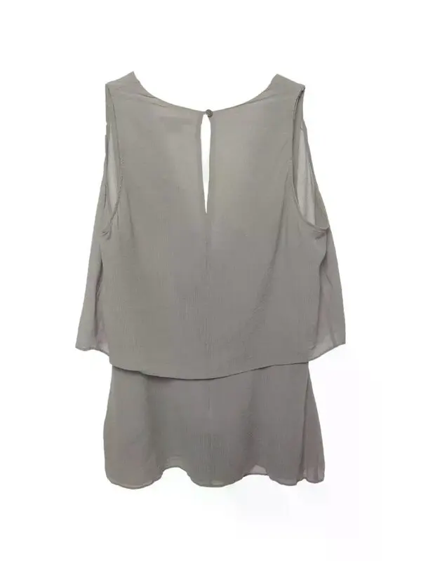 Theory Silk Sleeveless V-neck Top