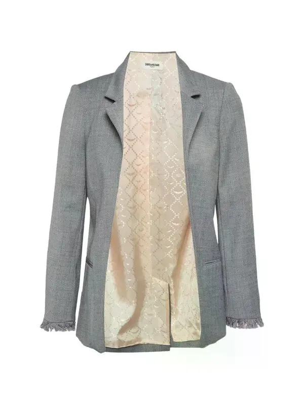 Zadig&Voltaire Volly Frange Jacquard Open Blazer - Grey