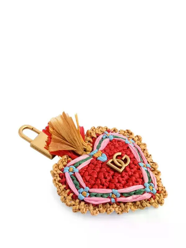 Dolce & Gabbana Keyring With Raffia Charm